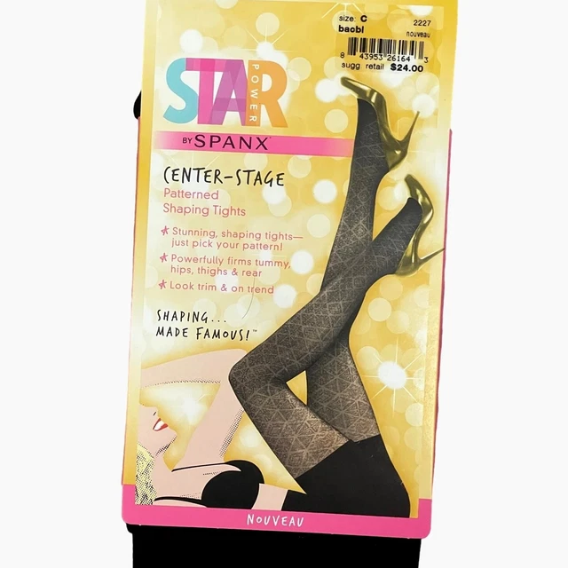 STAR POWER SPANX Center Stage Patterned Shaping Tights Nouveau Backdrop ...