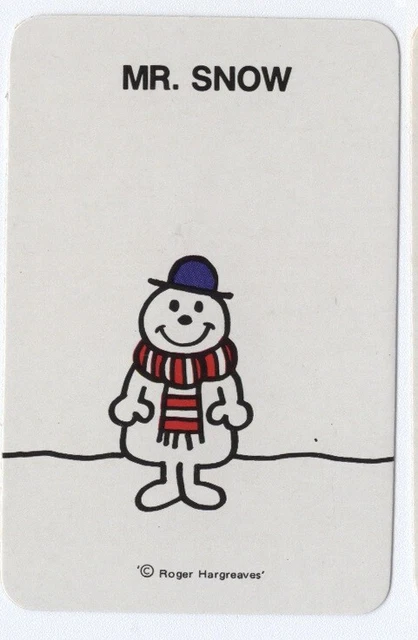VINTAGE MR MEN 70s Swap Cards Roger Hargreaves Mr SNOW Winter Cartoon ... VINTAGE MR MEN 70s Swap Cards Roger Hargreaves Mr SNOW Winter Cartoon ...