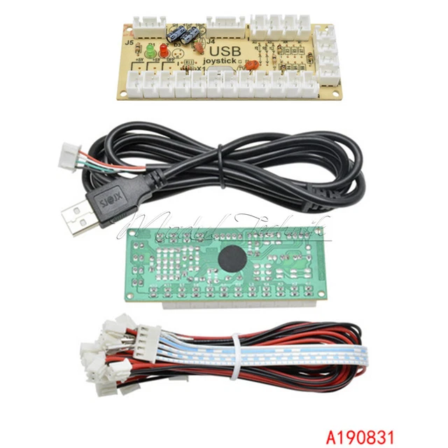 USB ENCODER ZERO Delay Arcade PC to Joystick MAME 5Pin Sanwa Push ...