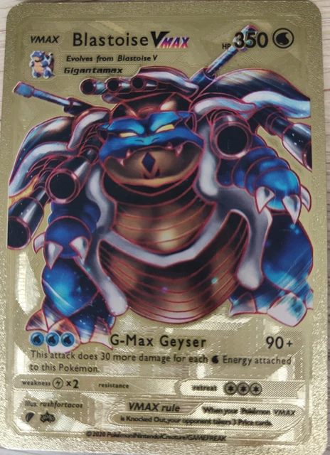 POKEMON BLASTOISE VMAX Gold Foil HP 350 Fan Art EUR 8,50 - PicClick DE