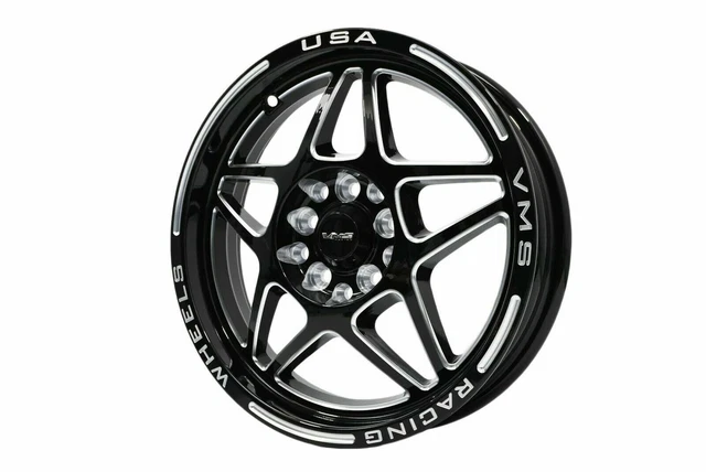 VMS RACING DELTA Noir Laminé Drag Jante Roue 15x3.5 4X100 4X114 + 10 ...
