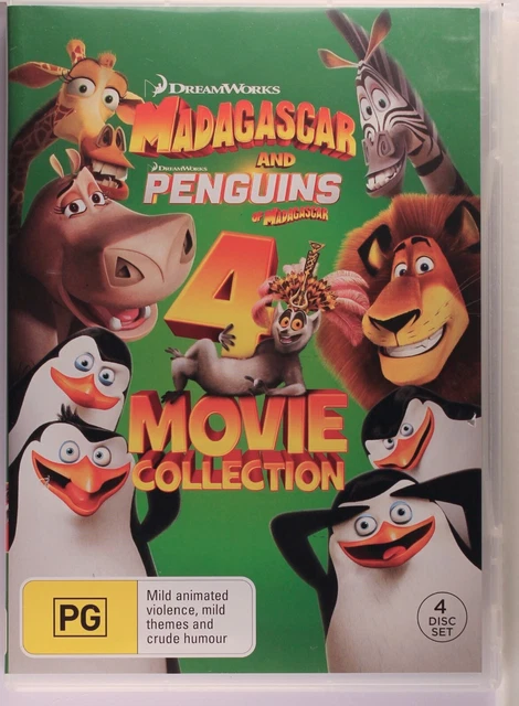 MADAGASCAR & PENGUINS Of Madagascar 4 Movie Collection (Box Set, DVD ...
