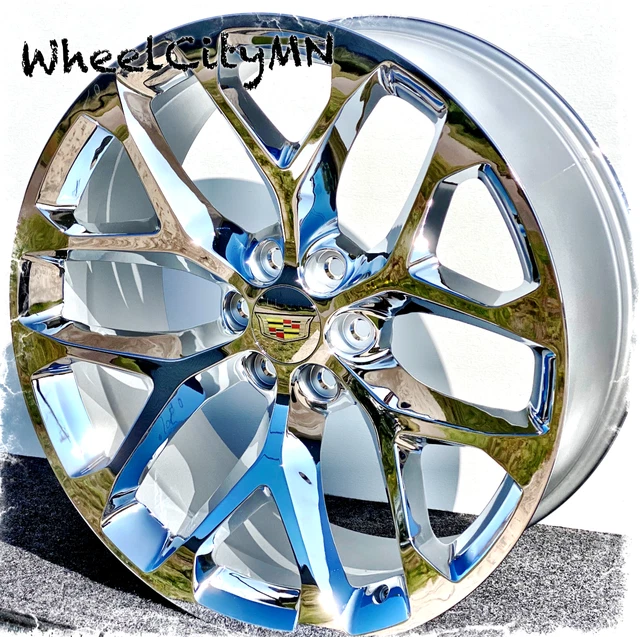 22& CHROME OE replica 5668 Snowflake wheels fits 2022 Cadillac Escalade ...