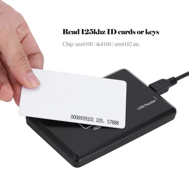 USB RFID READER 125khz EM4100 ID Contactless Sensitivity Card ...