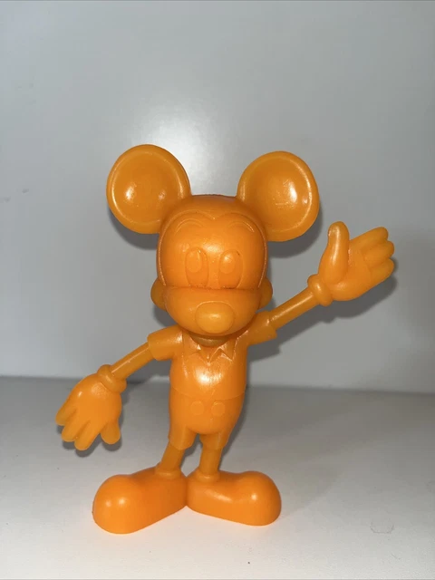 LOUIS MARX WALT Disney Mickey Mouse Orange Plastic Figure USA. Vintage ...