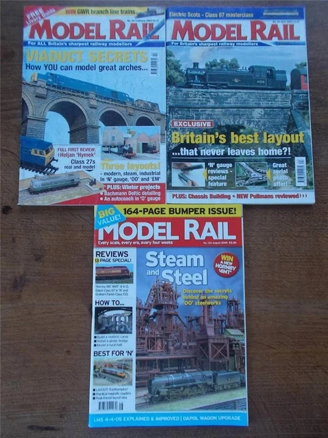 3 VTG MODEL RAIL Magazines Steam Railway & Steel Layout Viaducts ...