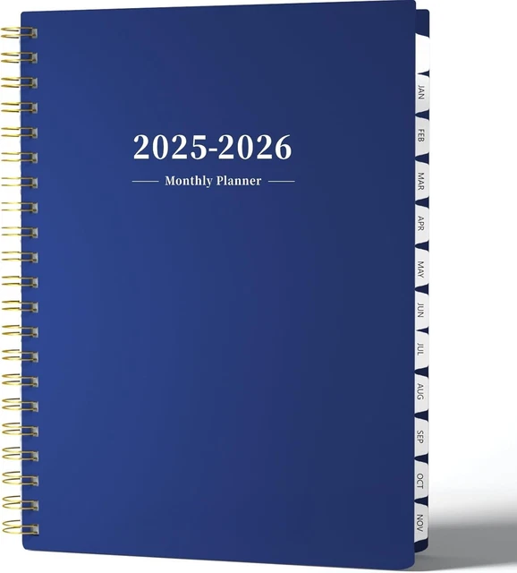 2025-2026 MONTHLY PLANNER Spiral Bound 8.5" x 11" Large for School ...