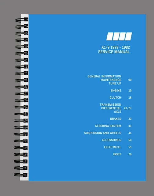 FIAT X19 X1/9 Shop 1979 1982 Manual Repair Workshop Service Book On ...