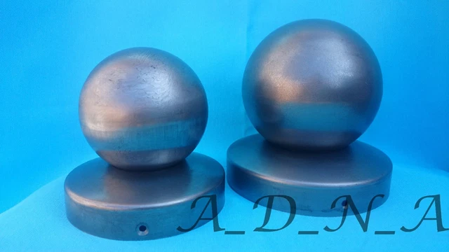 ROUND METAL/STEEL FENCE Gate Post Cap/railing 20m flange 80 100mm ...