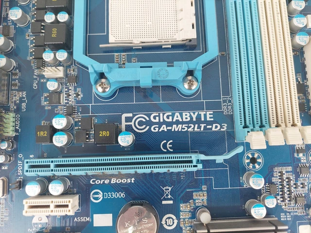 GIGABYTE GA-M52LT-D3 SOCKET AM3 DDR3 ATX Motherboard with I/O Shield £ ...