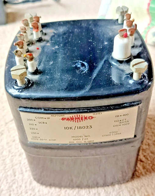 PARMEKO HT TRANSFORMER 400v 0 400v 1750v ex MOD 1965 £54.78 - PicClick UK