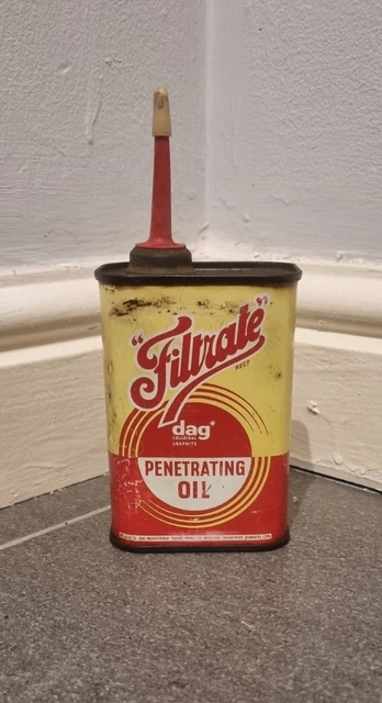 VINTAGE FILTRATE DRIP Man Dag Penetrating Oil Tin Can EUR 45,40 ...