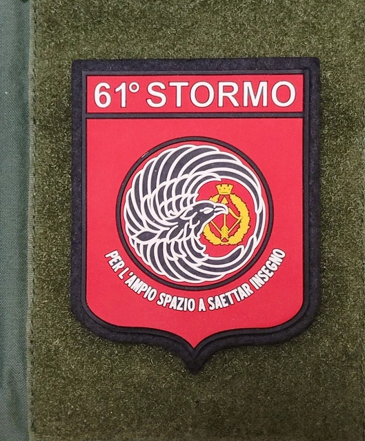 PATCH 61 STORMO PVC Tuta Volo Pilota Aeronautica Militare T346 Mb339 Velcrata EUR 18,00 ...
