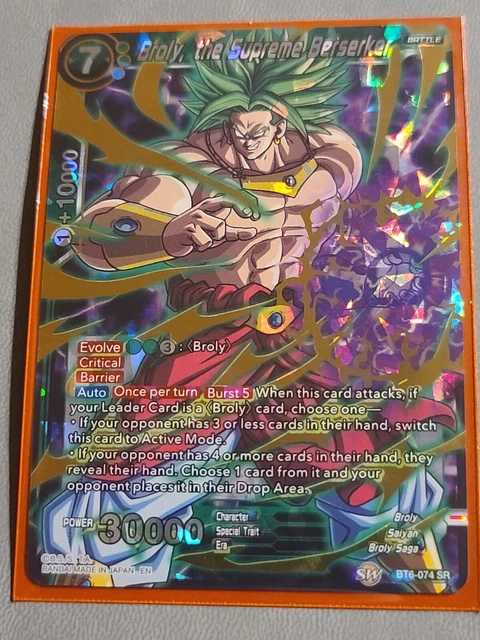 DRAGON BALL SUPER Broly, le Supreme Berserker BT6-074 SR Foil Destroyer ...