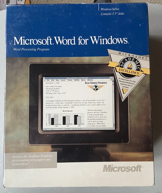 NUOVO MICROSOFT WORD per Windows 1.1 Academic Excellence Edition 3.5 ...