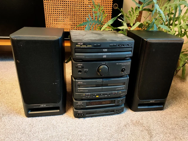 AKAI AX-550 MINI Hi Fi Stack System Stereo Amplifier Cd Tape Tuner ...