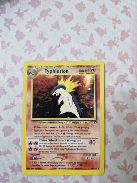 TYPHLOSION 18/111 HOLO Neo Genesis Pokemon Card WOTC Near Mint With Swirl. £120.00 - PicClick UK