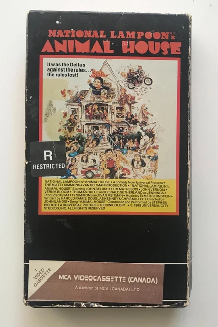 NATIONAL LAMPOON'S ANIMAL House VHS 1980 MCA Rainbow 1st Edition 80s ...