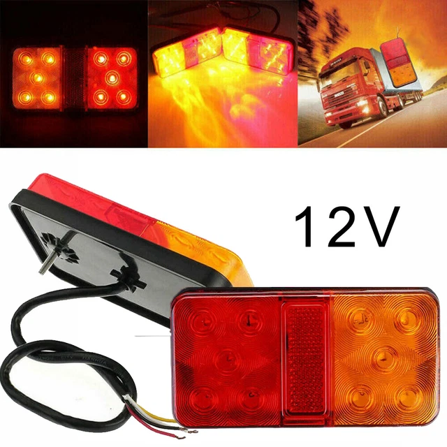 CARAVANE REMORQUE CAMION Feux stop LED indicator Feu arrière Feux de ...