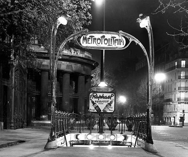 MONCEAU SUBWAY STATION by night in Paris France Historic Old Photo $9. ...