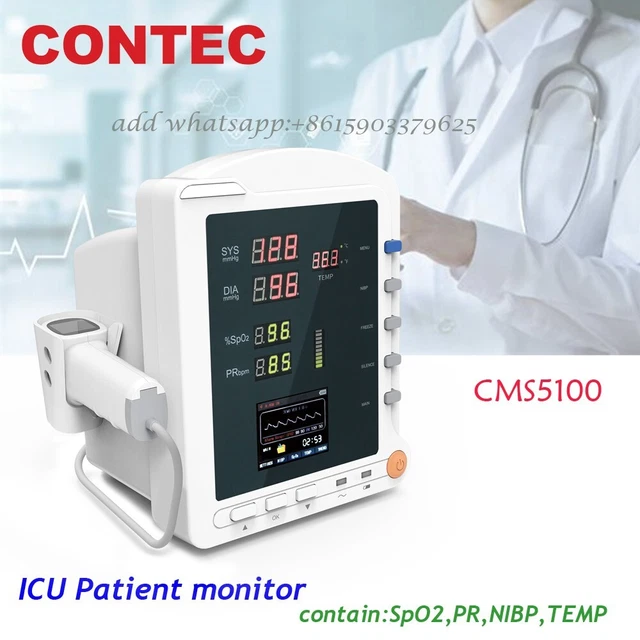 CONTEC CMS5100 ICU Patient Monitor NIBP SPO2 PR Vital Signs Monitor ...