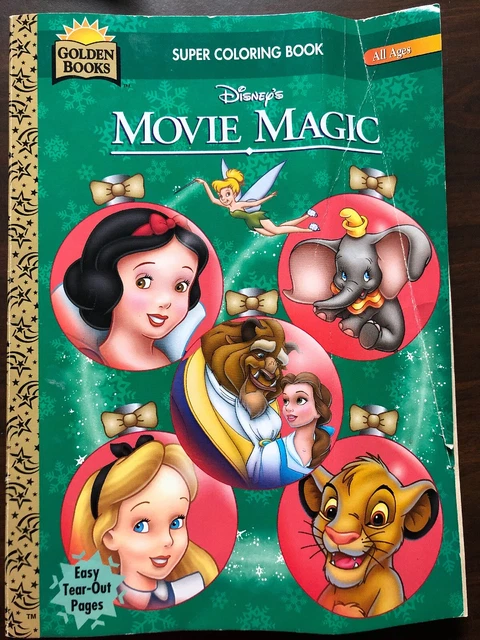 VINTAGE COLORING BOOK Disney’s Movie Magic Dumbo Lion King Alice Beauty ...