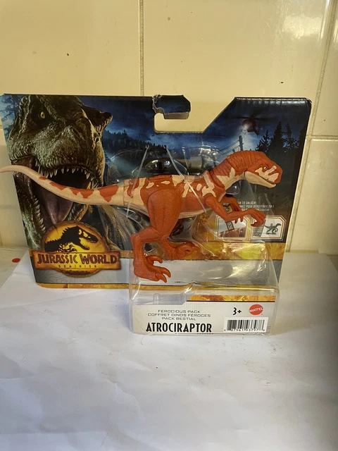 JURASSIC WORLD DOMINION Ferocious Pack Atrociraptor Figure Dinosauro ...