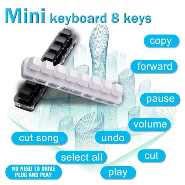 8 KEYS MINI Mechanical Keyboard Programming Macro Keypad 6T2E Gam√ £12. ...
