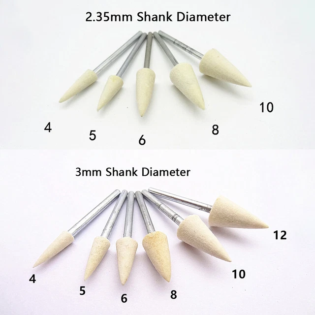 WOOL FELT POLISHING Buffing Burrs Point Wheel 4mm-12mm for Dremel ...