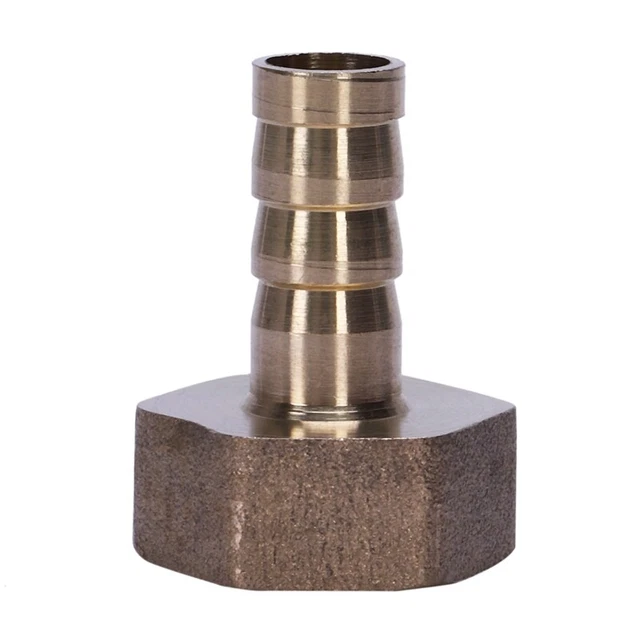 GOLD BRASS CONNECTOR 10mm Hose Connector 1/2-Inch Npt Inner Thread ...