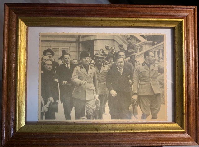 FOTO DUCE BENITO Mussolini Gen. Teruzzi fiera di Milano Universitari ...