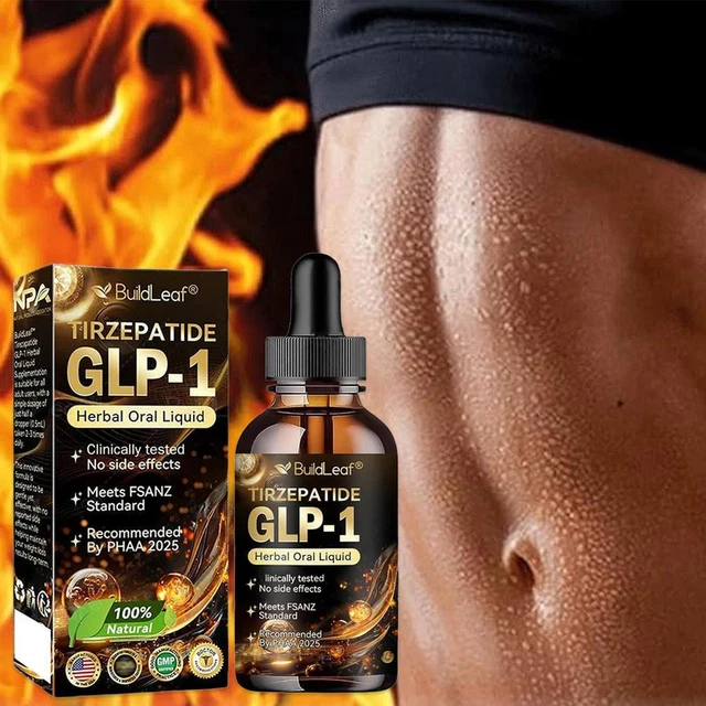BUILDLEAF TIRZEPATIDE GLP-1 Herbal Oral Liquid Weight Loss Drop s 30ML ...