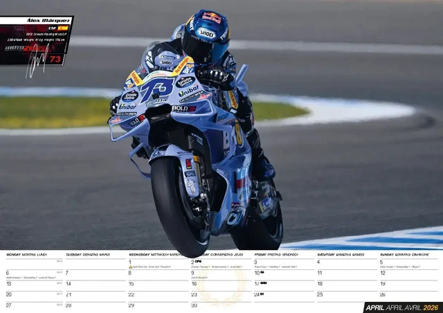 MOTO GP KALENDER 2026 | Offizieller MotoGP Kalender | Kalender | 14 S ...