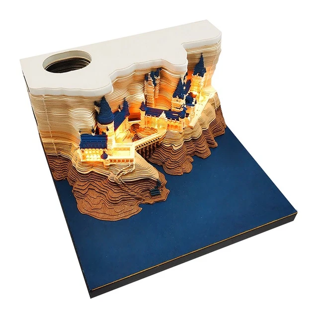 BLOCCO NOTE CASTLE 3D 2024 Calendario Blocco Note Blocco Note Ornamenti ...