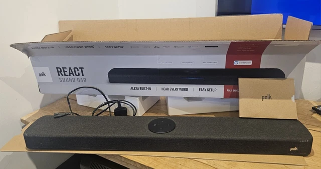 POLK REACT SOUNDBAR Alexa & Bluetooth Built-In REACT BAR £21.51 ...