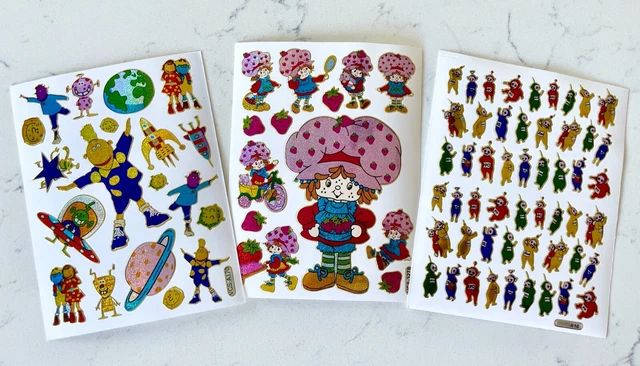 VINTAGE STICKERS STRAWBERRY Shortcake Tweenies Telletubbies retro 80s ...