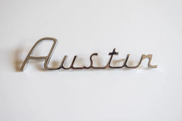 DISTINTIVO AUTO/EMBLEMA NOS vintage/classico Austin Mini Mk1 con script ...