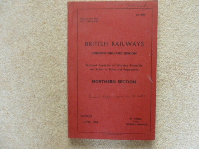 BR LMR SECTIONAL Appendix To The Working Timetable Rules And Regs ...