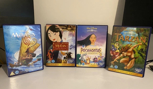 DISNEY DVD BUNDLE (Pocahontas/Mulan/Tarzan/Moana) £3.99 - PicClick UK