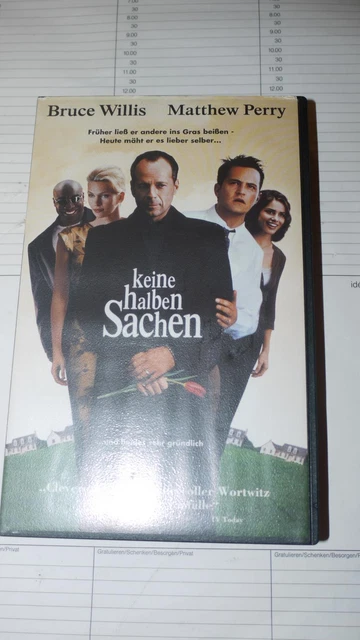KEINE HALBEN SACHEN Bruce Willis Matthew Perry VHS VIDEO Kassette £0.86 ...