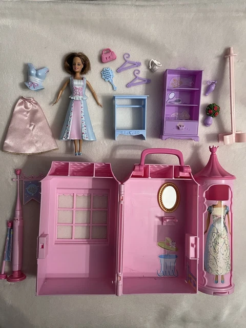 BARBIE PRINCESS & The Pauper Mini Kingdom Boutique Playset Fold Carry ...