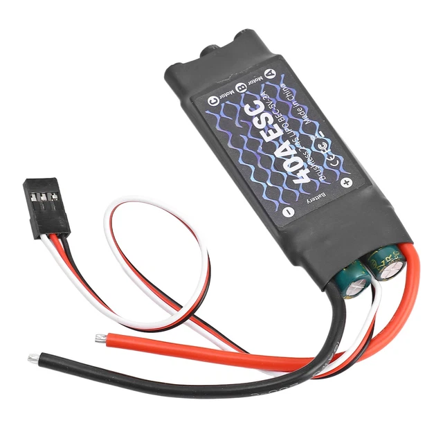 BRUSHLESS ESC 40A Black Brushless ESC For RC Fixed Wing Aircraft Short ...