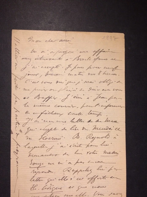 JULES MEVISTO CHANSONNIER café-concert pantomime lettre autographe signée 1897 EUR 99,00 ...