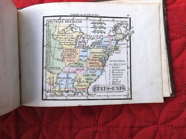 RARE ATLAS MAP CARD by MAYOR 1821 with 32 colored cards 45 £323.98 ...