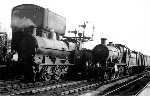 PHOTOGRAPH GWR 6399 and lms 9181 49181 Steam Locomotive 6x4 £6.97 ...