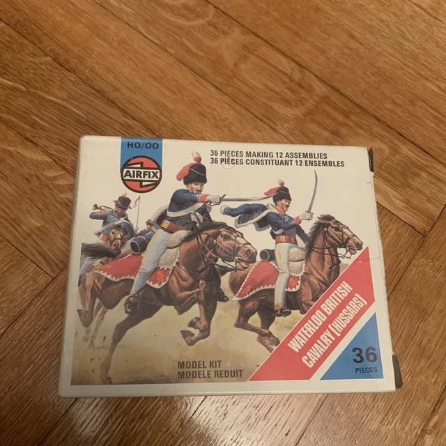 AIRFIX WATERLOO BRITISH Cavalry (Hussars) S43 H0/00 Model kit 36pz ...