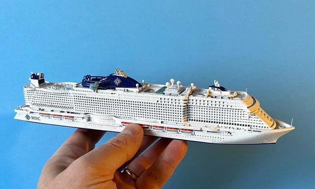 MODEL CRUISE SHIP MSC SEAVIEW 1:1250 scale ocean liner by SCHERBAK, USA ...