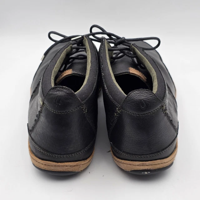 OLUKAI KAMUELA LEATHER Chukka Boots Mens US 14 Black Shoes Lace Comfort ...