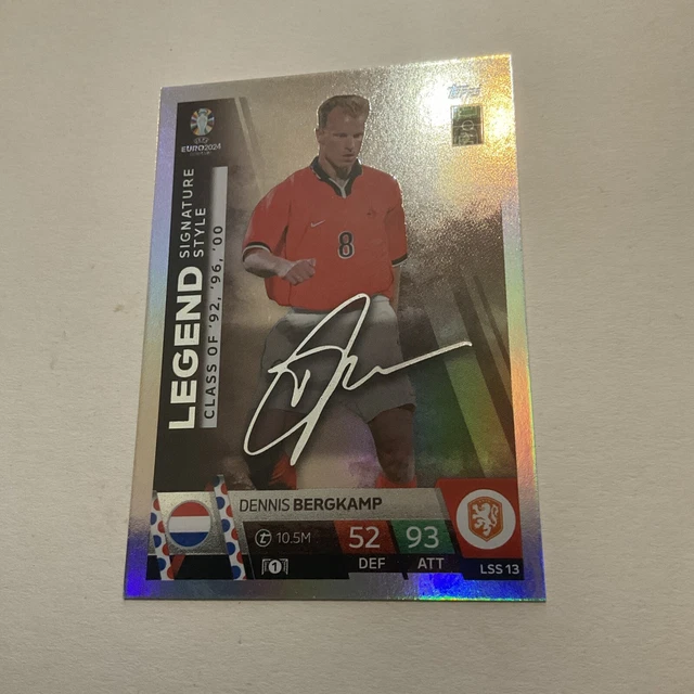 LEGEND SIGNATURE DENNIS BERGKAMP Match Attax UFEA EURO 2024 Germania ...