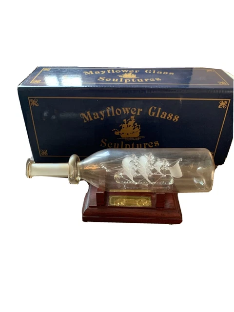 MAYFLOWER GLASS: Nelsons Flagship Hms Victory With Box £15.00 - PicClick UK